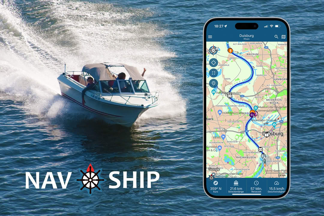 Dein Routenplaner fürs Wasser | NavShip Boot-Routenplaner